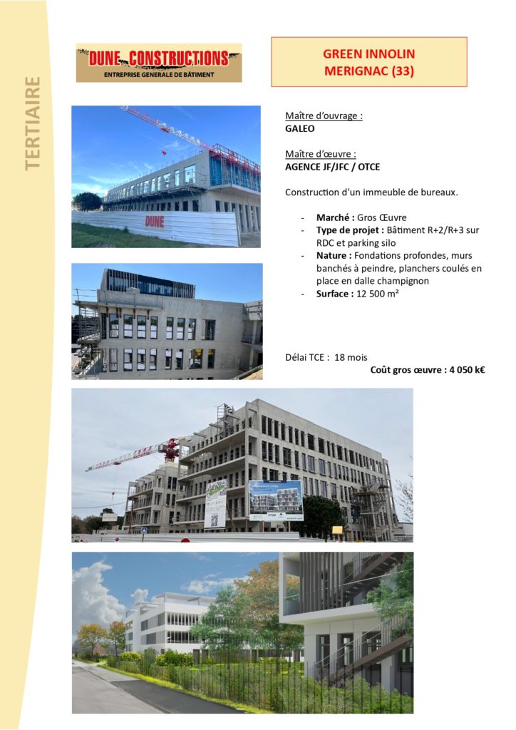 GREEN INNOLIN - MERIGNAC - Dune Constructions